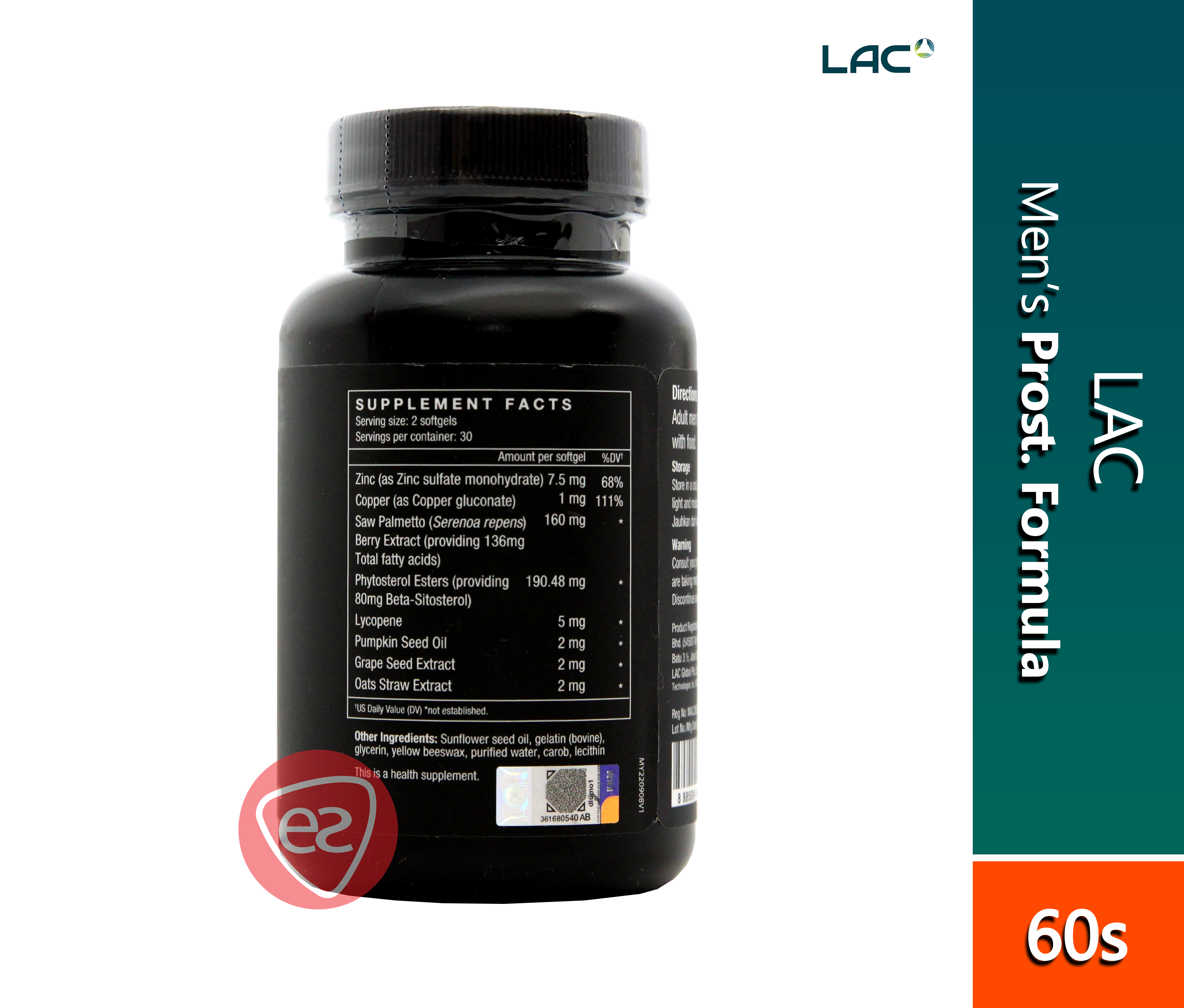 LAC Men's Prost. Formula Softgel 60S (New Packaging) | Shopee Malaysia