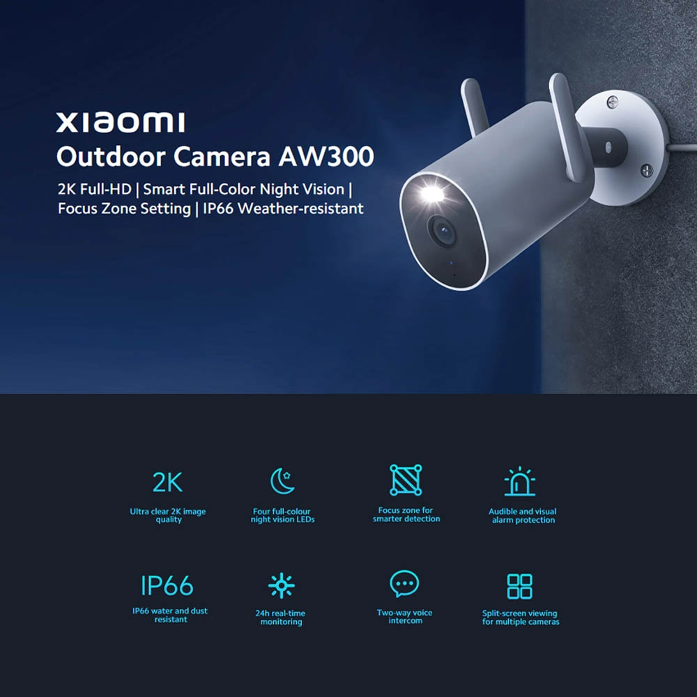 Xiaomi Outdoor Camera AW300 - 2K Full-HD | Smart Full-color Night ...