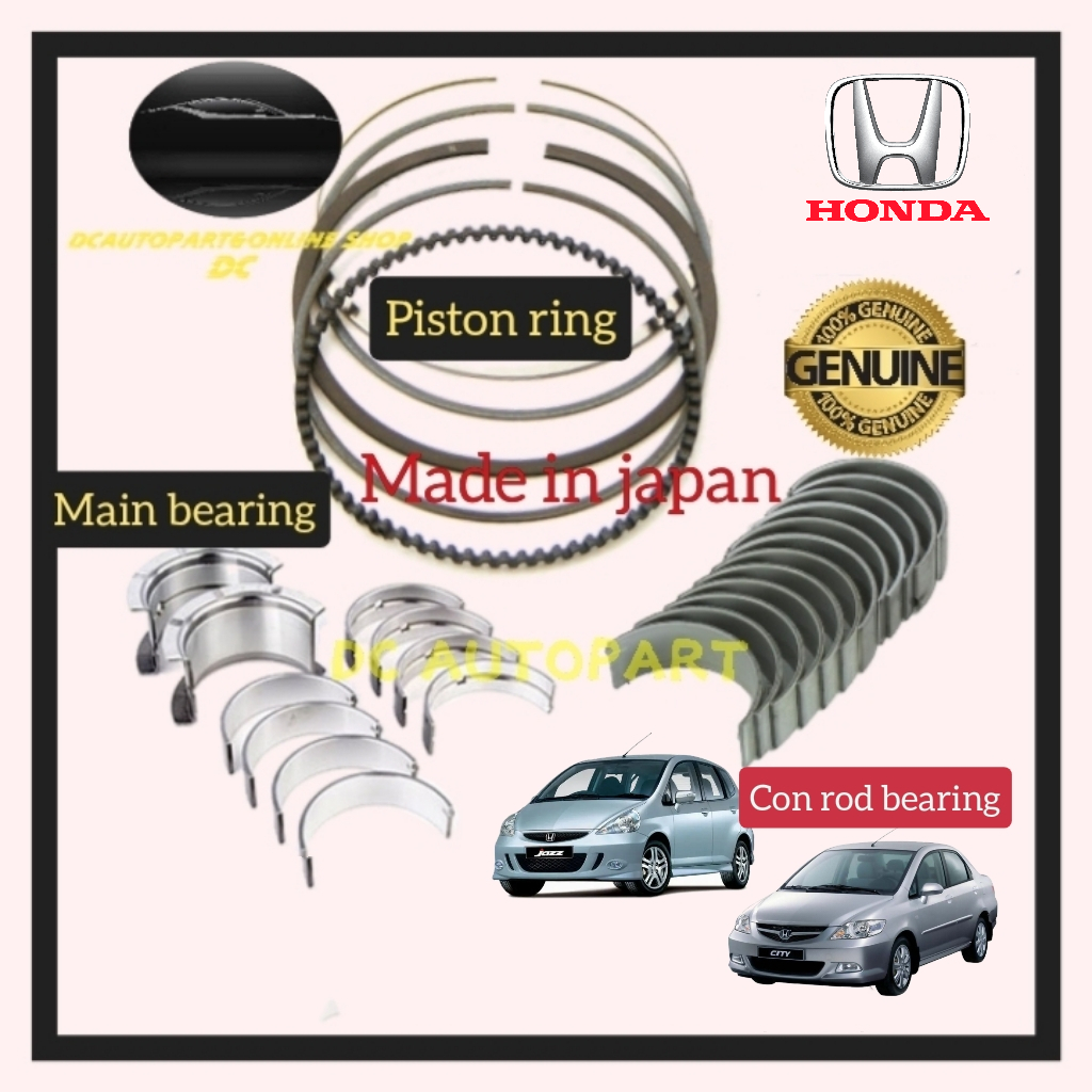 HONDA CITY SEL JAZZ GD SAA VTEC IDSI PISTON RING / MAIN BEARING / CON ROD BEARING ( STANDARD ...