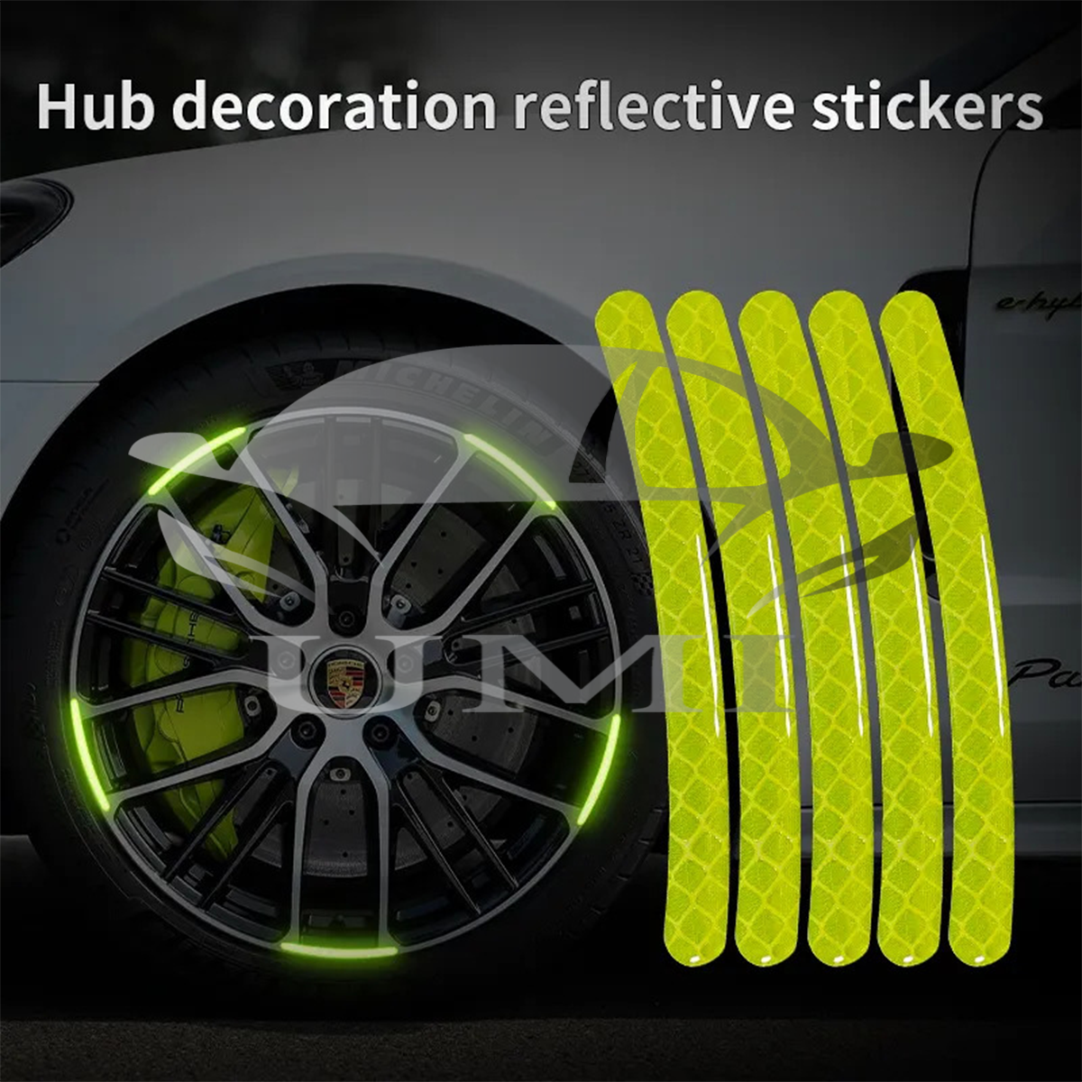 20 Pcs Car Tyre Rim Wheel Reflective Sticker Sport Rim Decoration ...