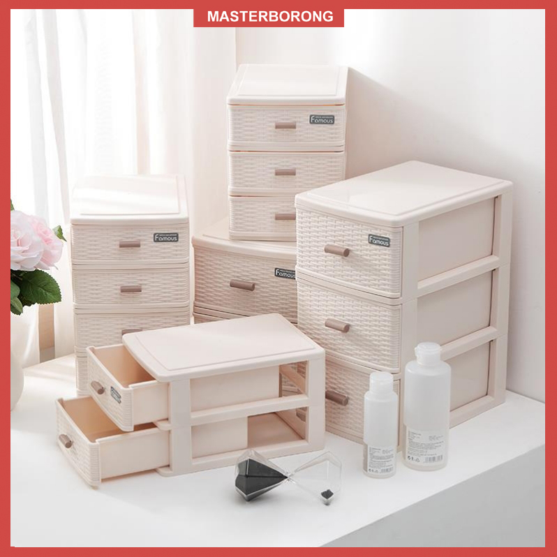masterborong Mini Drawer 3 Tier 4 Tier Drawer Desktop Organizer ...