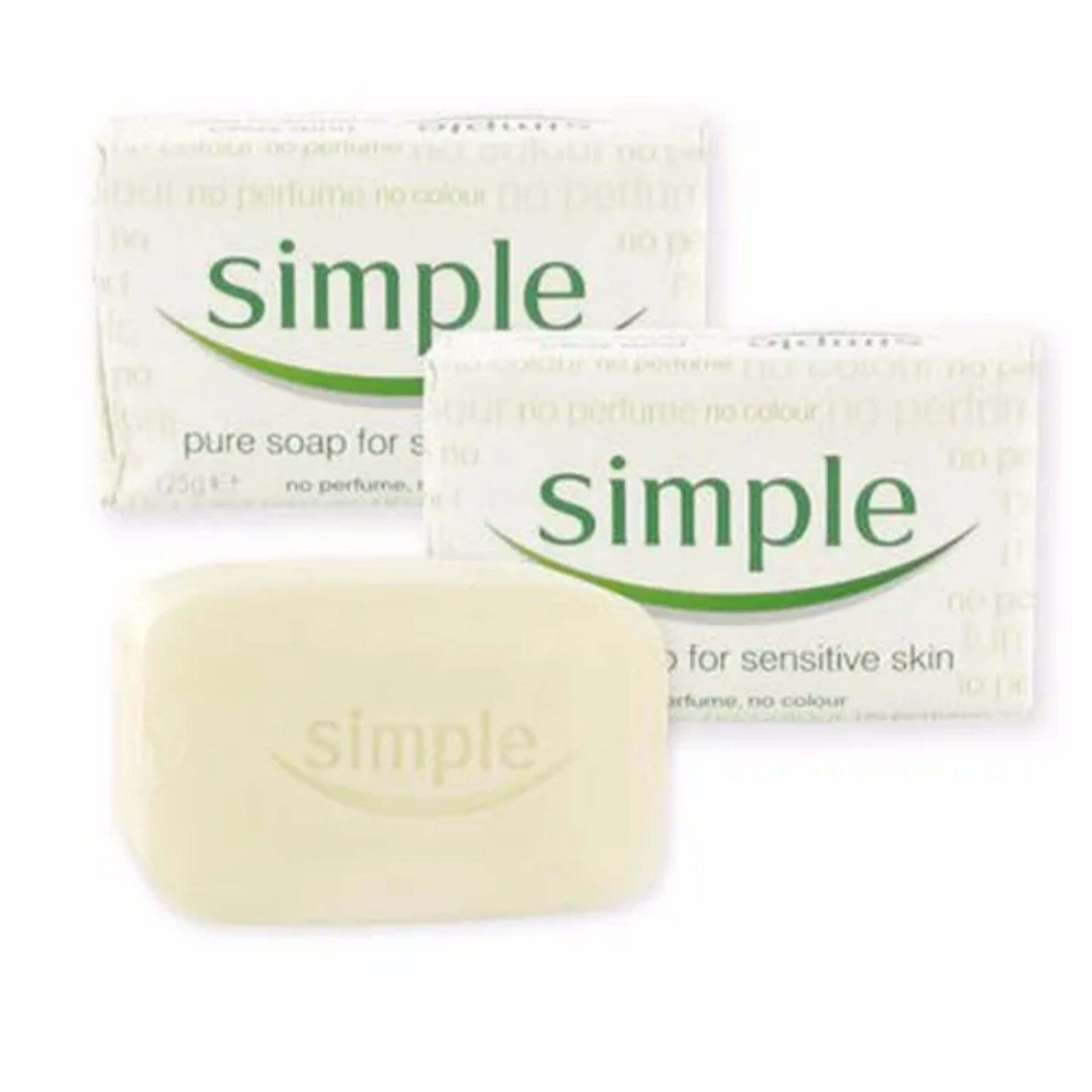 Simple Pure Soap for Sensitive Skin No Perfume No Colour Sabun Asli ...