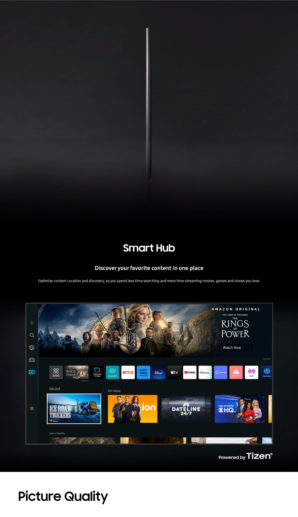 SAMSUNG Q60C 65 Inch QLED 4K Smart TV with Quantum Dot QA65Q60CAKXXM ...