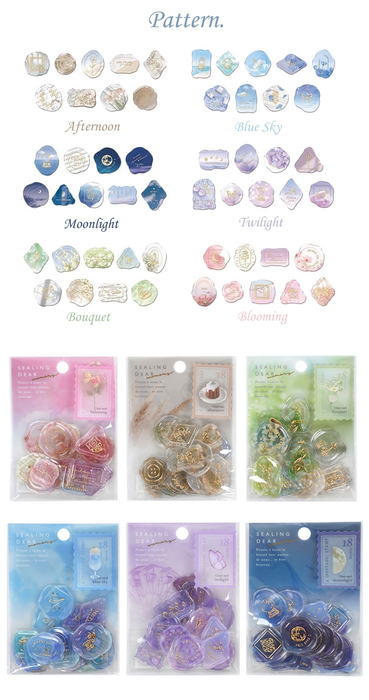 INS Sealing Dear Memory Series 3D Wax Seal Patterns Deco Stickers DIY ...