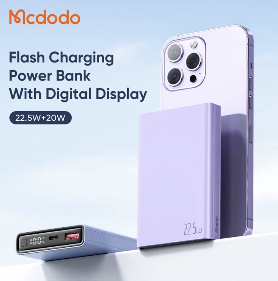 Mcdodo MC-2940/MC-2941/MC-2942 22.5W PD Power Bank Digital Display ...