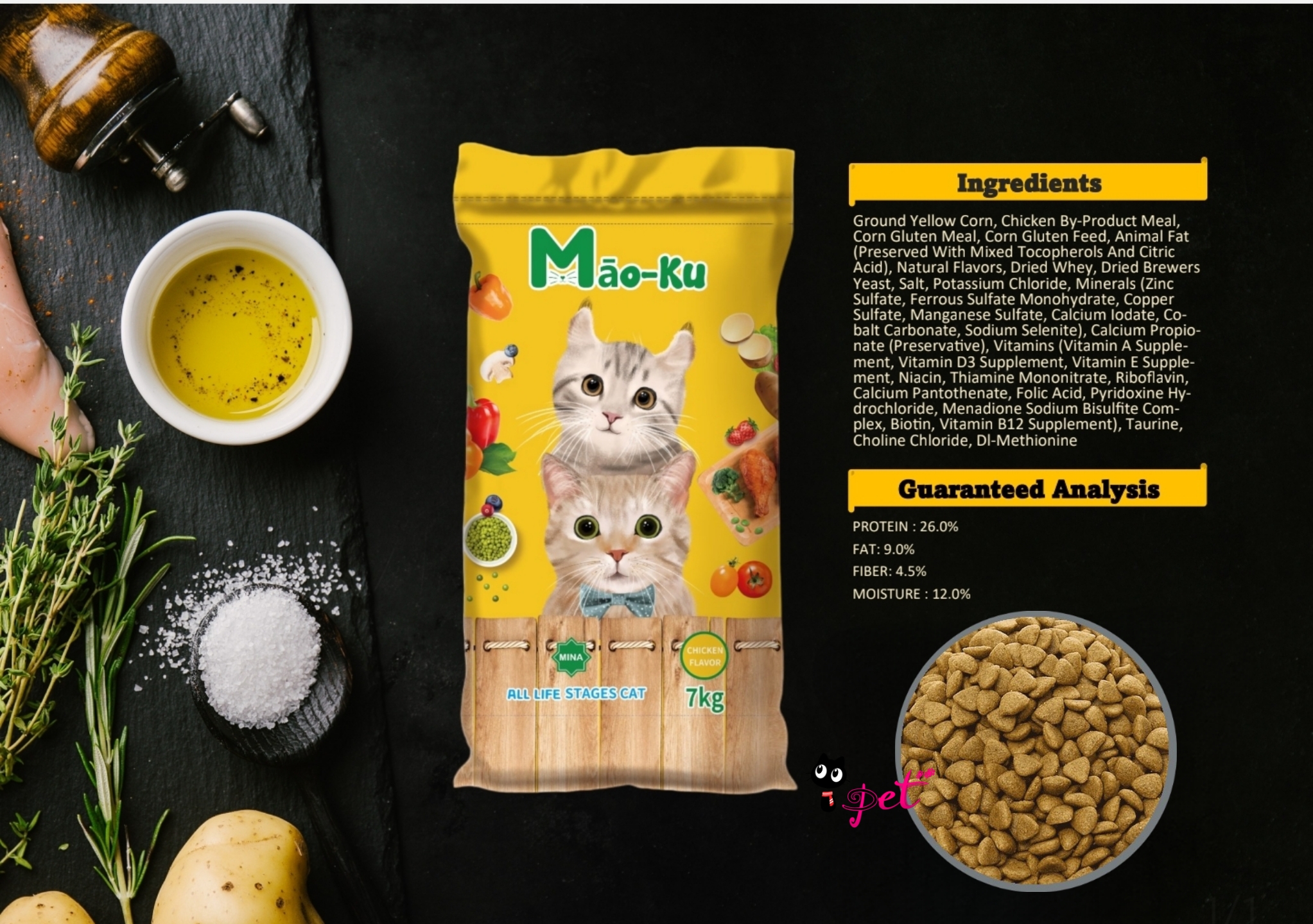 Mao-ku Cat Food ADULT / KITTEN All Life Stages Cat Makanan Kucing / Dry ...