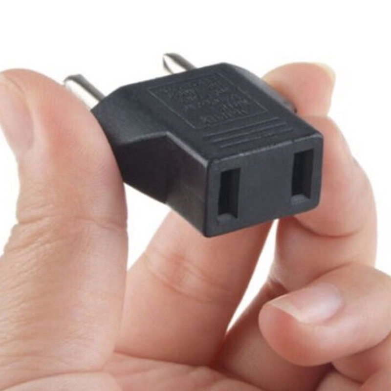 2 Pin Plug adapter Converter US Input to EU Malaysia Output Round Plug ...