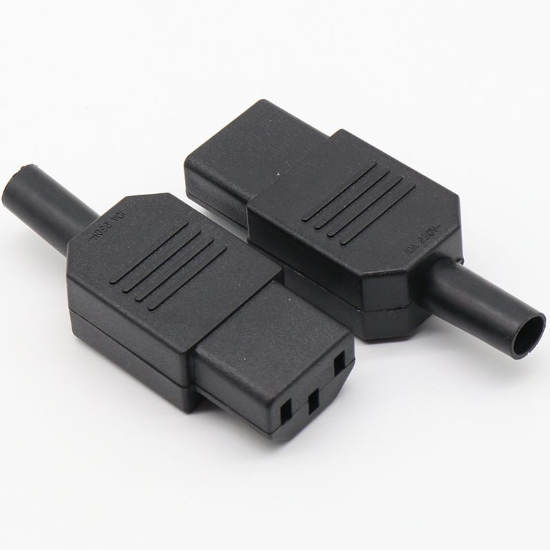 Power Cord AC Plug IEC 320 C13 C14 Female Plug Rewirable Power Connector 3pin AC Socket 10A ...