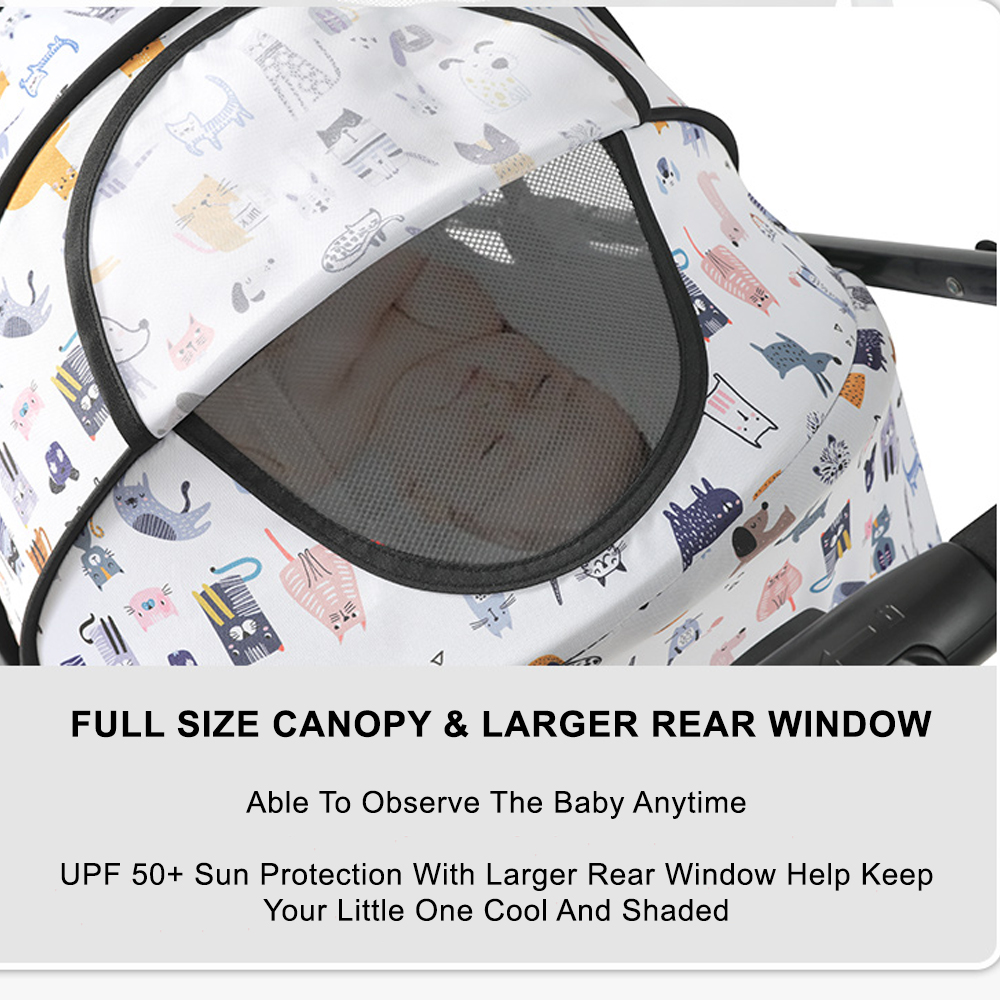 2 Way Push Elegant Baby Infant Stroller with Reversible And Adjustable ...