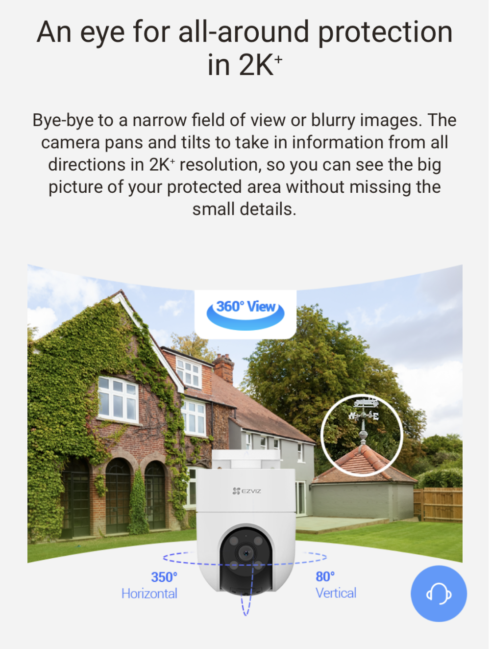 EZVIZ H8c Pro 4K 8MP & H8c 2MP & C8c 5MP Outdoor Security 360 Pan Tilt ...
