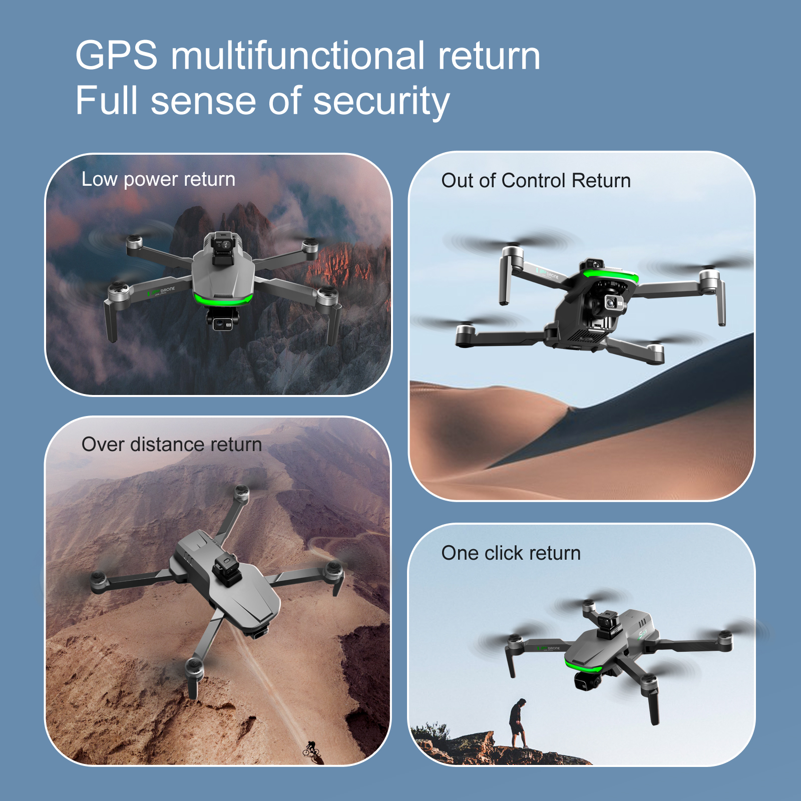 S155 Drone Three-Axis Gimbal Hd Aerial Photography Gps Automatic Return 360 ° Obstacle Avoidance ...