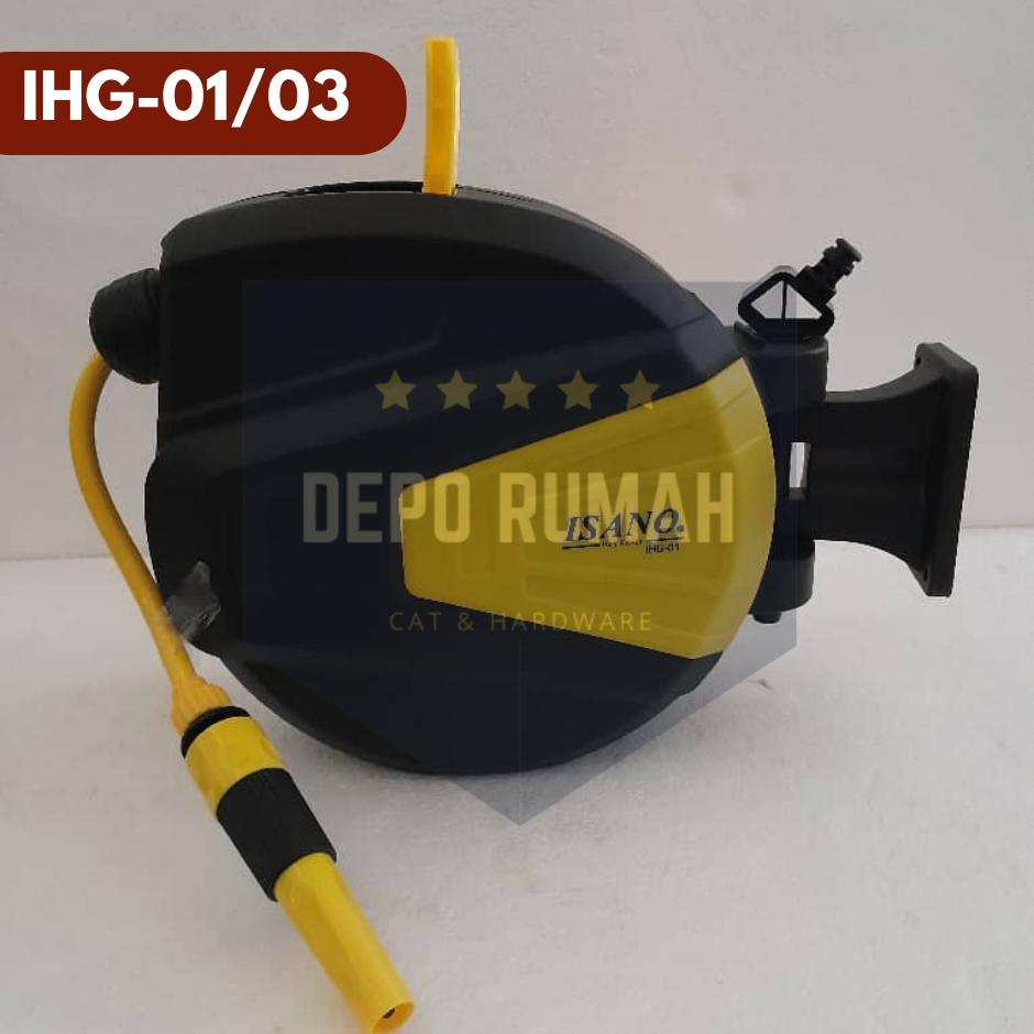 ISANO 10M & 20M Wall Mounted Automatic Reel Retractable Water Hose Reel ...