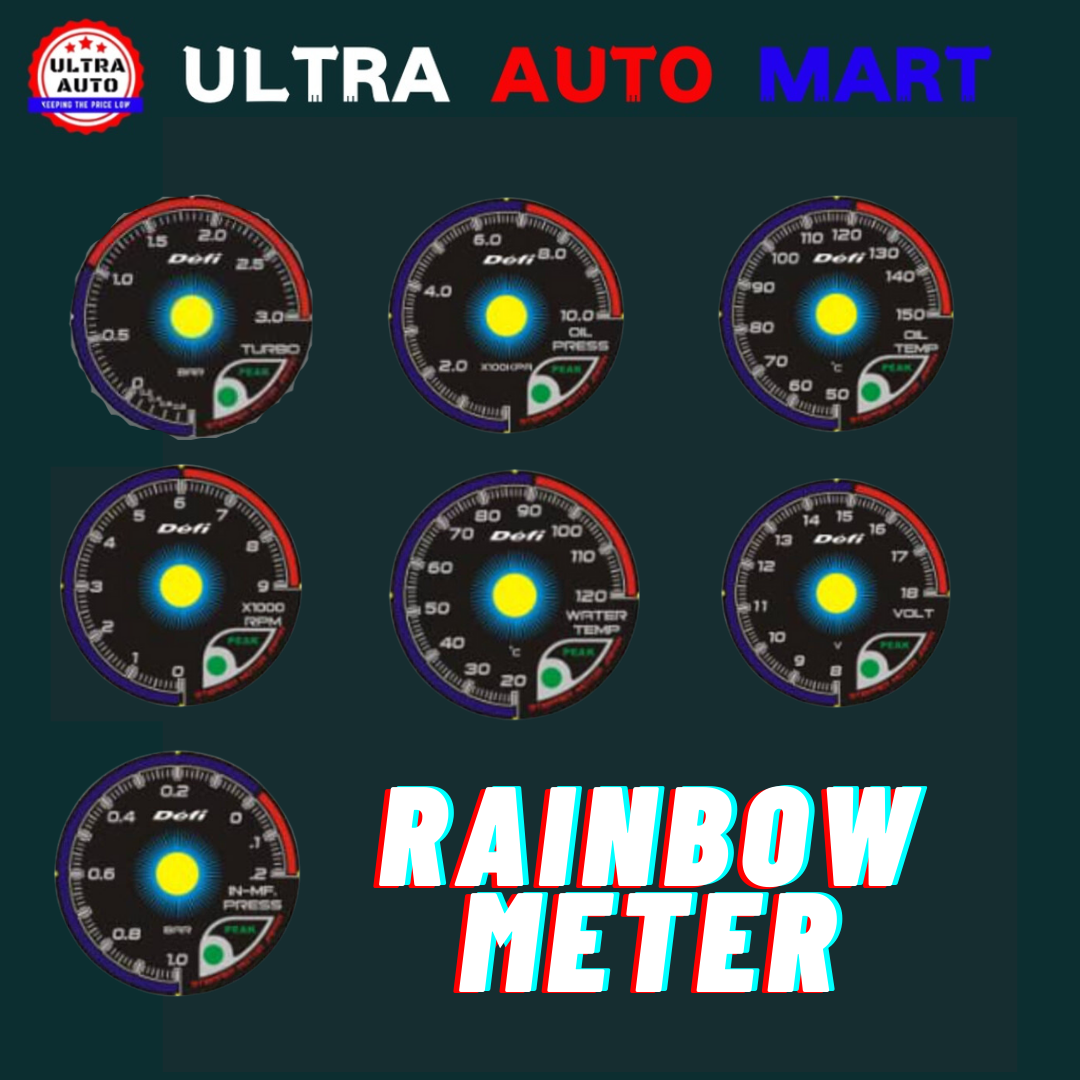 DEFI DF CR RAINBOW METER TURBO BOOST WATER TEMP OIL Temperature ...