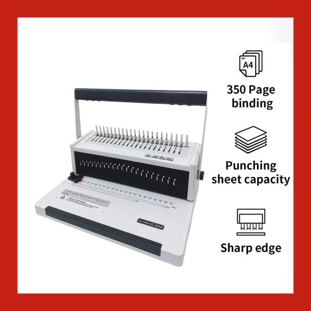 High Spec Heavy Duty Metal Comb Binding Machine Pitch Manual Wire ...