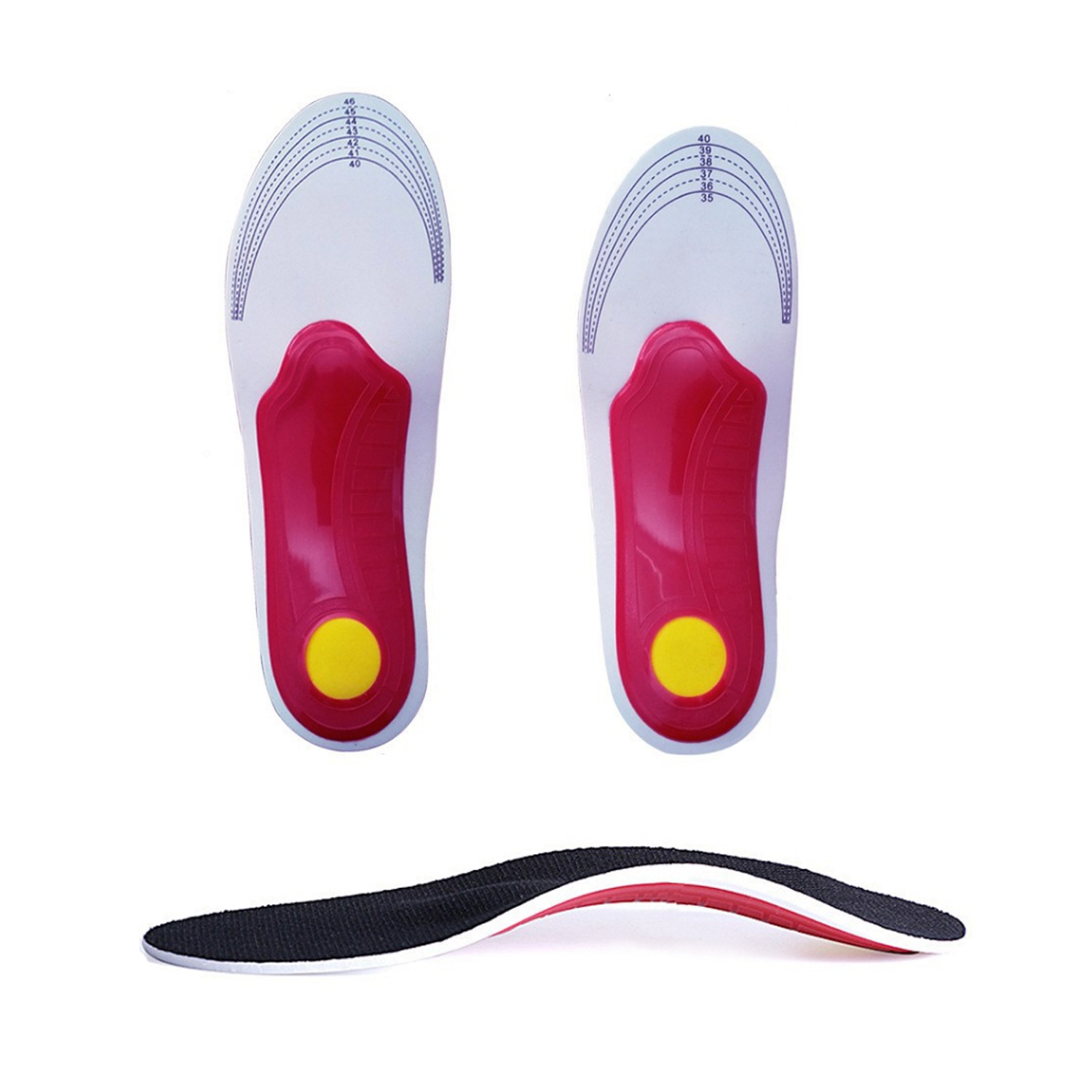 High Arch Support Insoles for Flat Feet, Plantar Fasciitis Relief ...