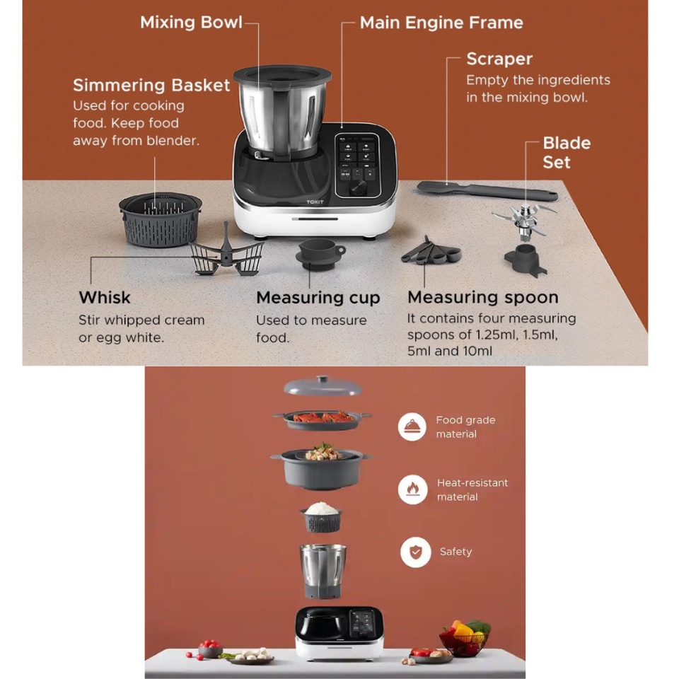 TOKIT Omni Cook 21 In 1 Smart Cooker App Controls Cloud Recipe Automate ...