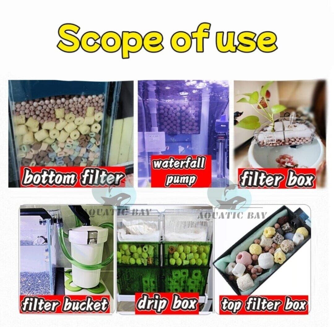 15 in 1 Aquarium 500g With Mesh Bag Mix Filter Media Fish Bio Home ...