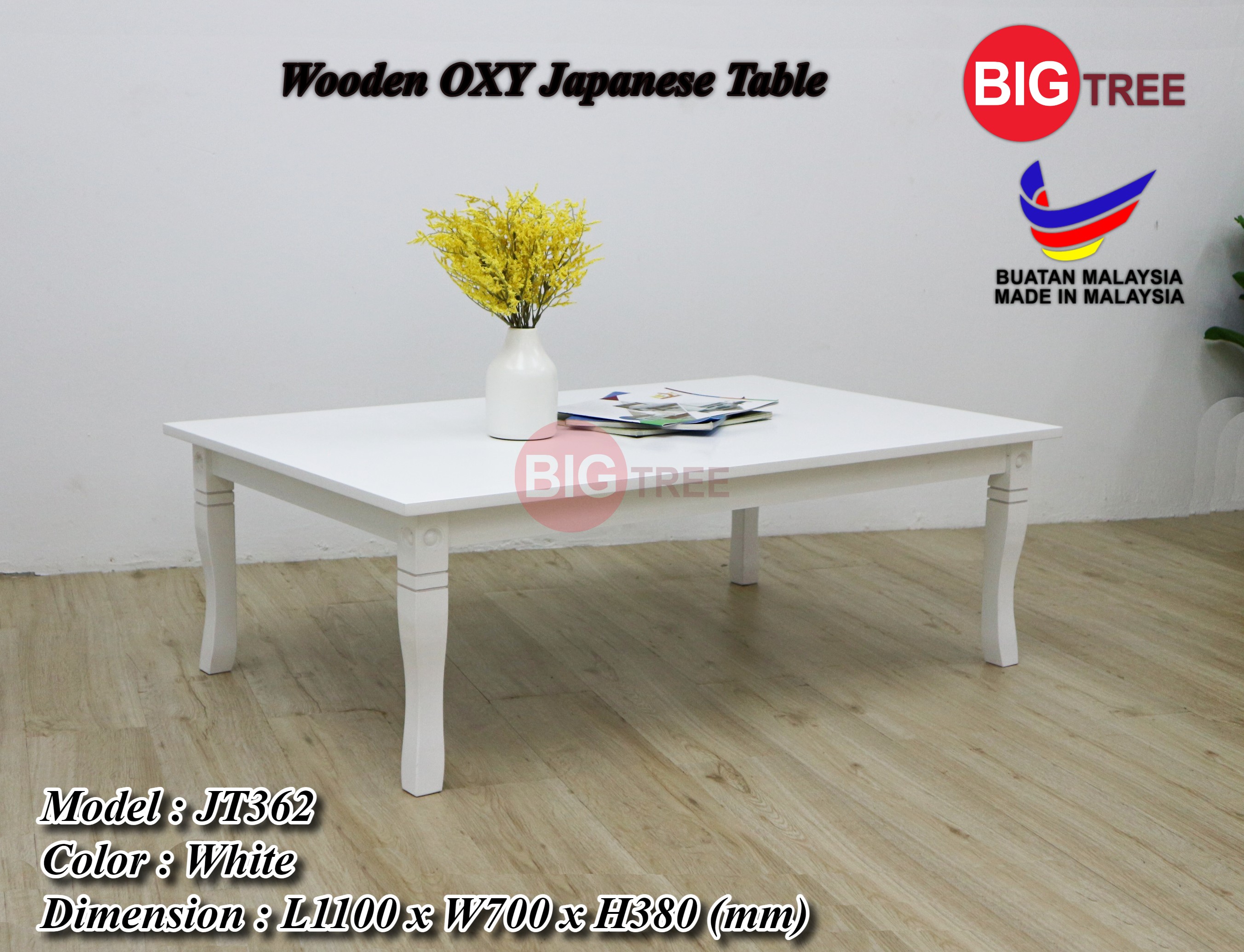 Big Tree Wooden Japanese Table / Meja Jepun / Meja Jepun Murah / Solid ...