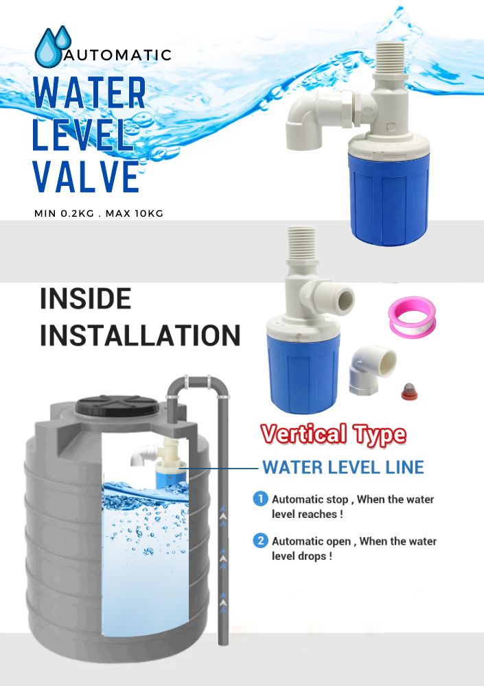 AUTOMATIC Liquid Level Valve Top & Side Inlet Mount Inside 1/2'' No ...