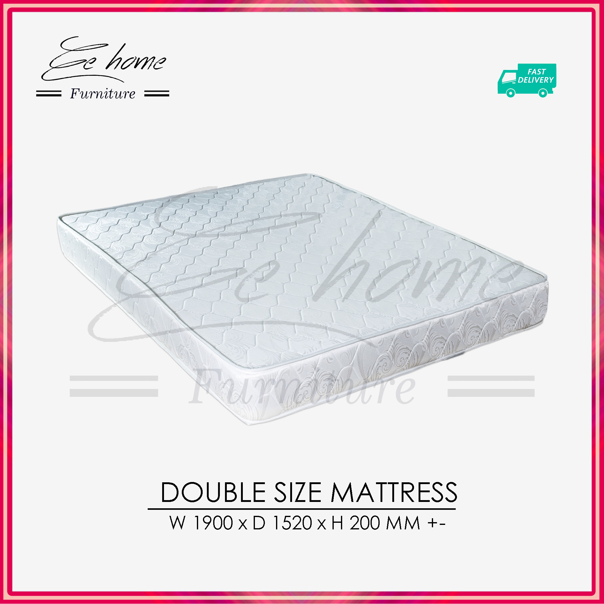 EE HOME SET Queen Bed Frame With Mattress Queen Mattress Katil Queen ...