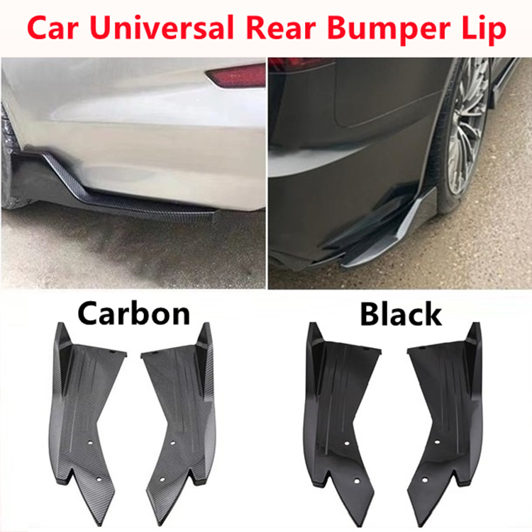 Universal Rear Bumper Lip Diffuser Winglet Wings Anti-crash Modified ...