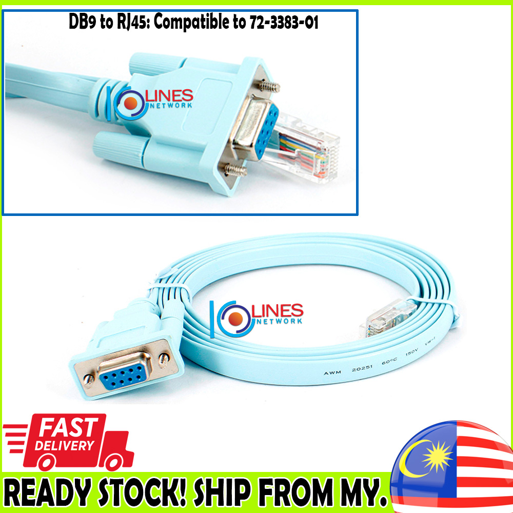 Cisco Console cable programming cable serial cable USB DB9 RJ45 72-3383 ...