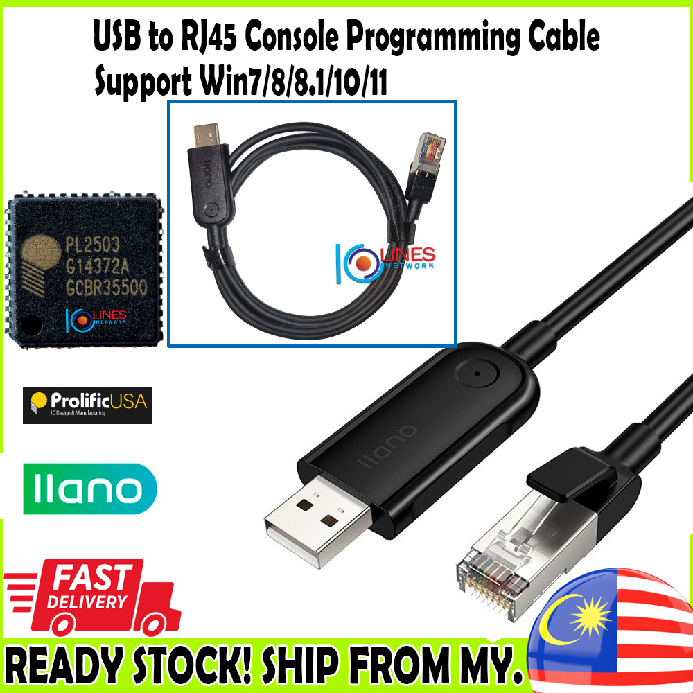 Cisco Console cable programming cable serial cable USB DB9 RJ45 72-3383 ...