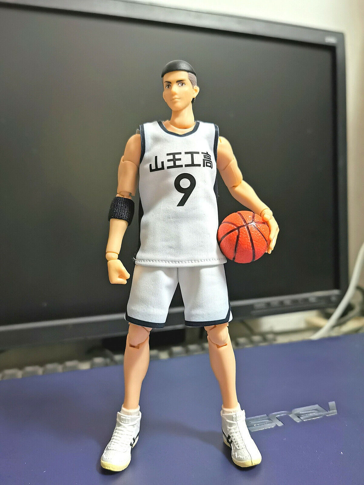 Dasin Model Slam Dunk Basketball Action Figures - Akita Sannoh No.9 Sawakita Eiji Figure ( White ...