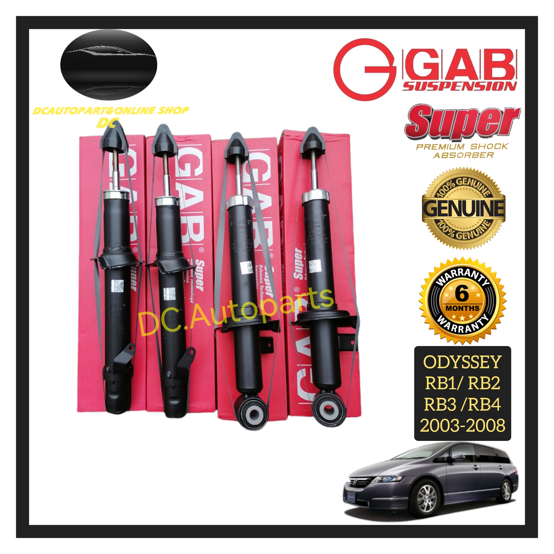 ORIGINAL SUPER GAB ABSORBER HONDA ODYSSEY RB1 RB2 RB4 (2003-2008) FRONT ...