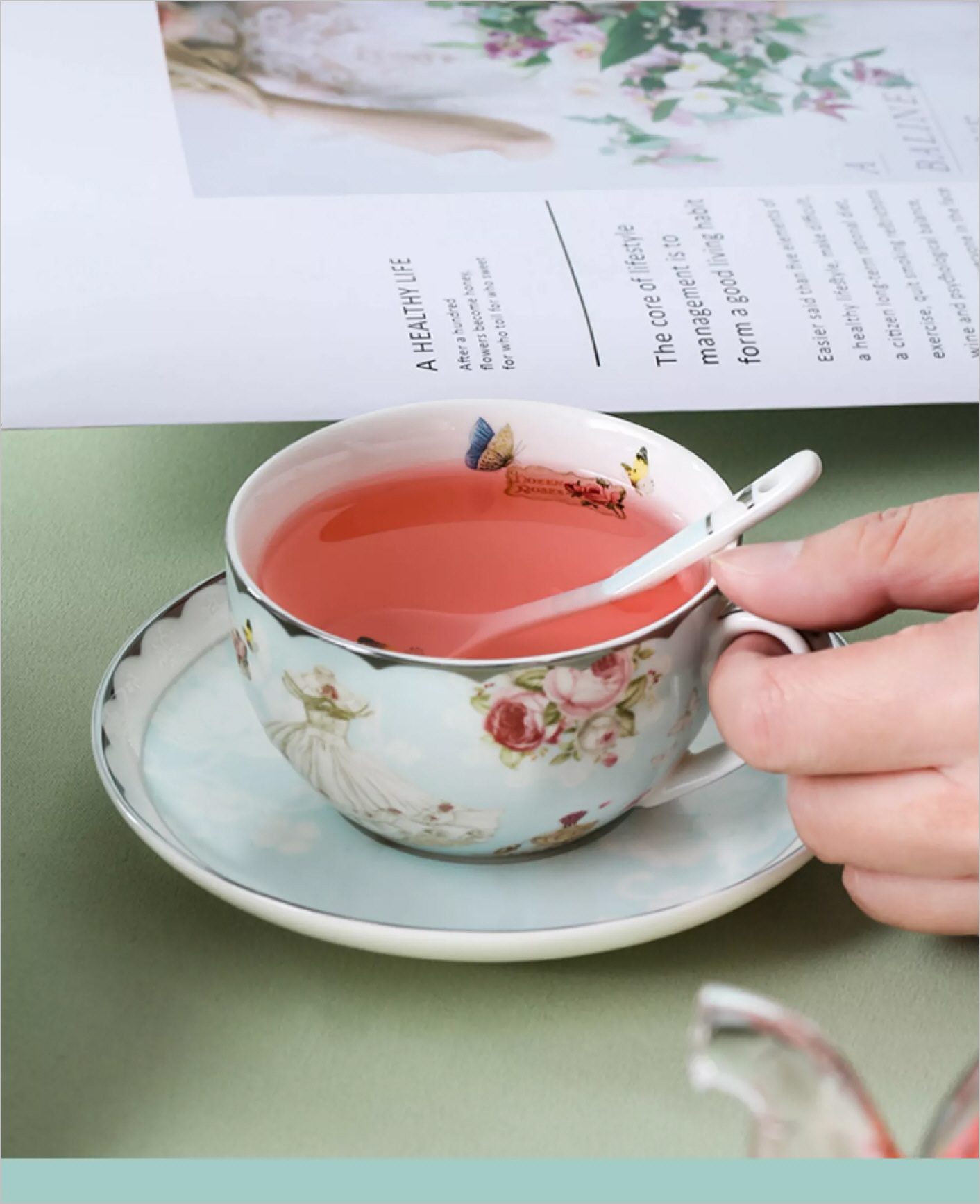 Porcelain English Tea Pot Set 4 Tea Set Cups Teapot Warmer Filter ...