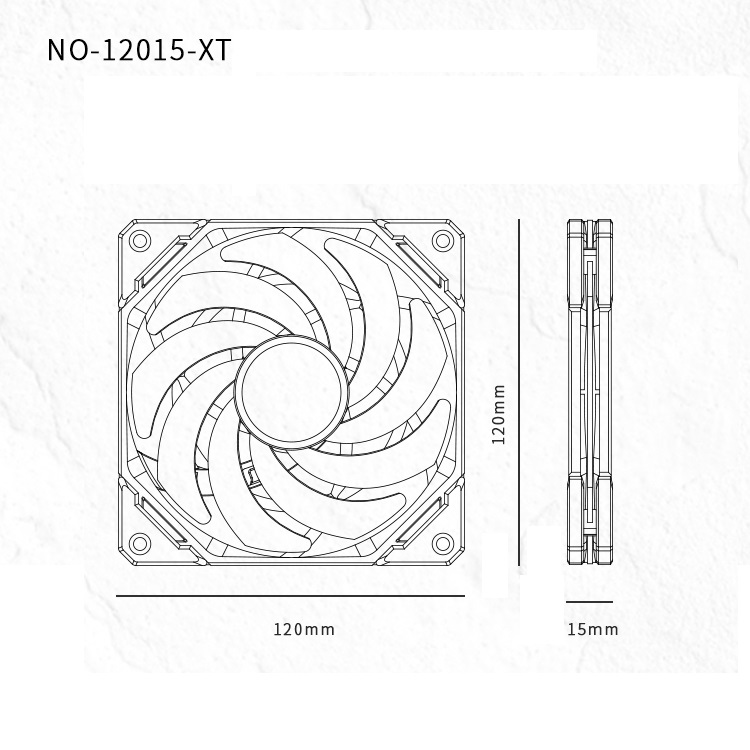 ID-COOLING NO-12015-XT ARGB SNOW / BLACK 12cm Casing Thin Fan 5V ARGB ...