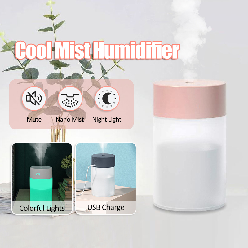 🔥Mini Air Humidifier With Essential Oil LED Air Diffuser USB Humidifer ...