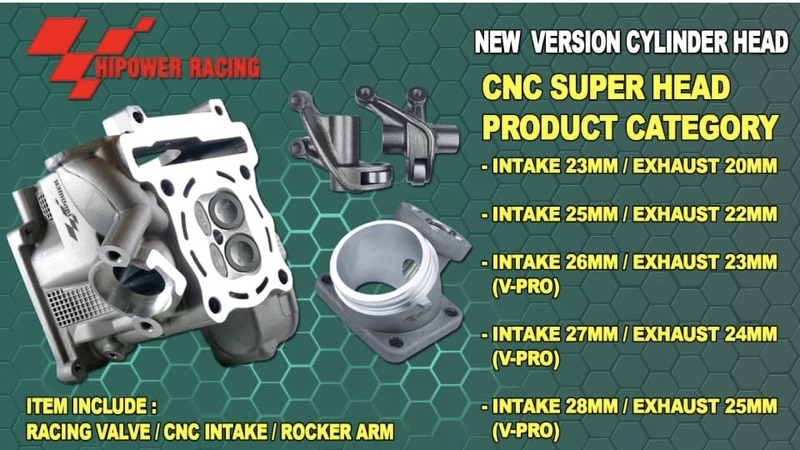 TERBARU 2025 Gen2 HI POWER Racing Y15 LC135 Super Head CNC Porting V ...