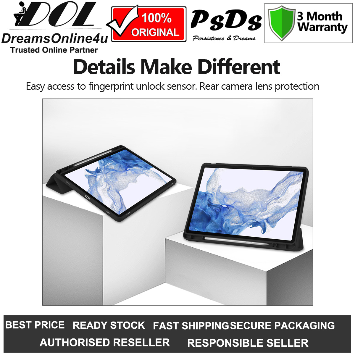 PsDs Samsung Tab S10 Lite 10.9-inch 2025 X400 X406 Unbreakable Pencil ...