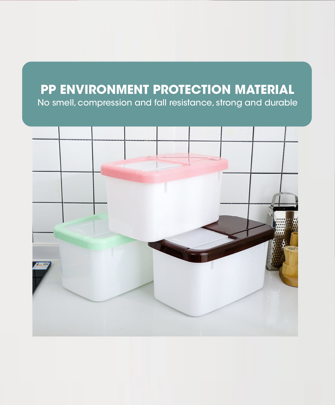 [FREE CUP] Bekas Beras 8kg Rice Storage Box Tempat Simpan Beras Bekas ...