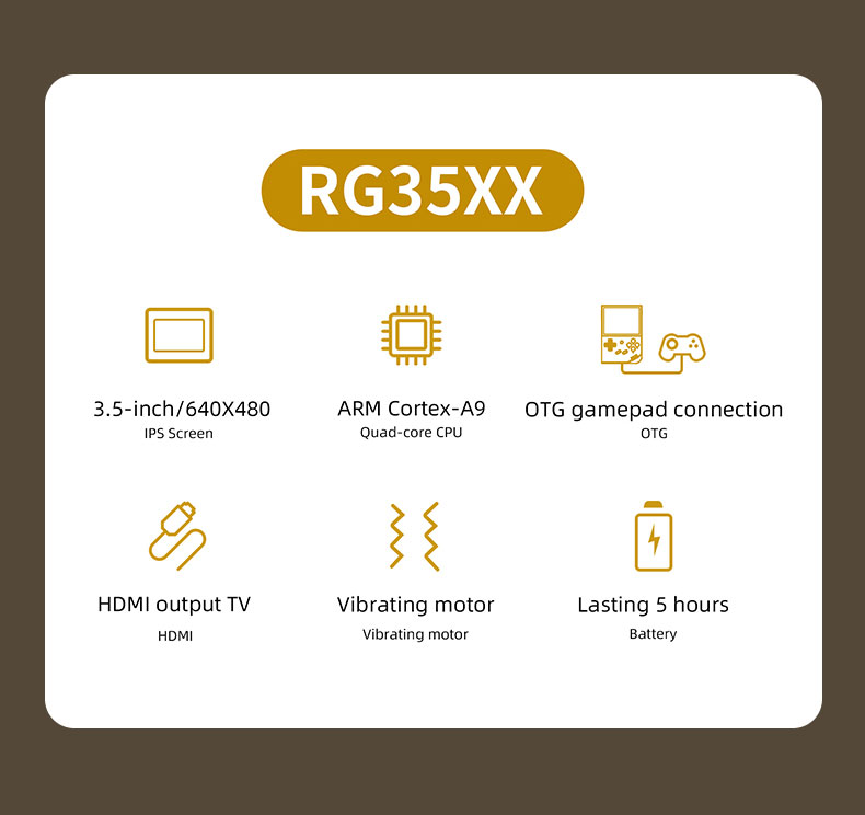 [Penjual Tempatan]Original RG35 Retro Game Console Open Source Dual ...
