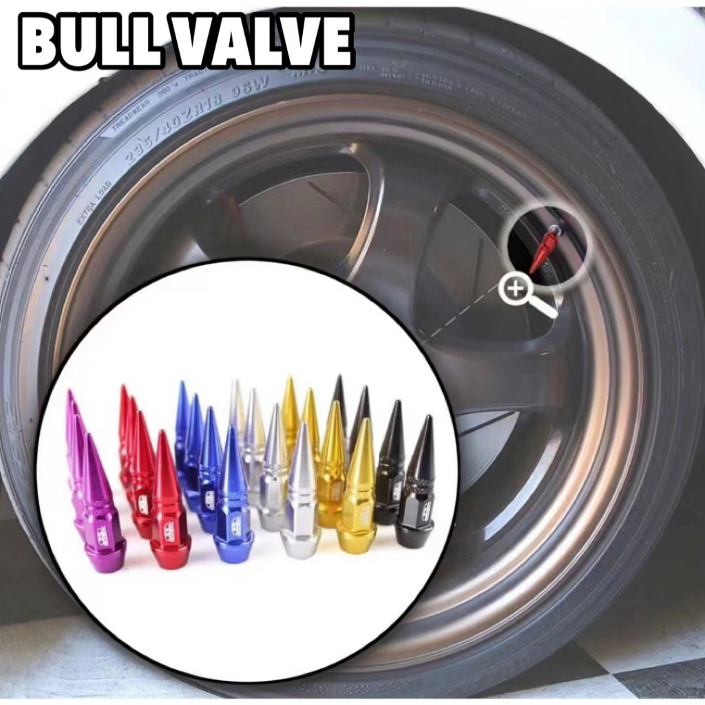 4Pcs(Set) Tire Valve Cap Nut Car Tayar Tyre Rim Glow Color Steel Alloy ...