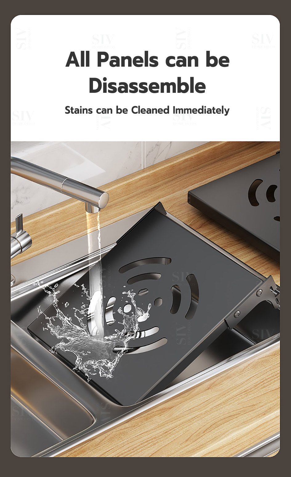 SIV 2-5 Tiers Adjustable Pot and Pan Rack Organizer Rak Bawah Sinki ...