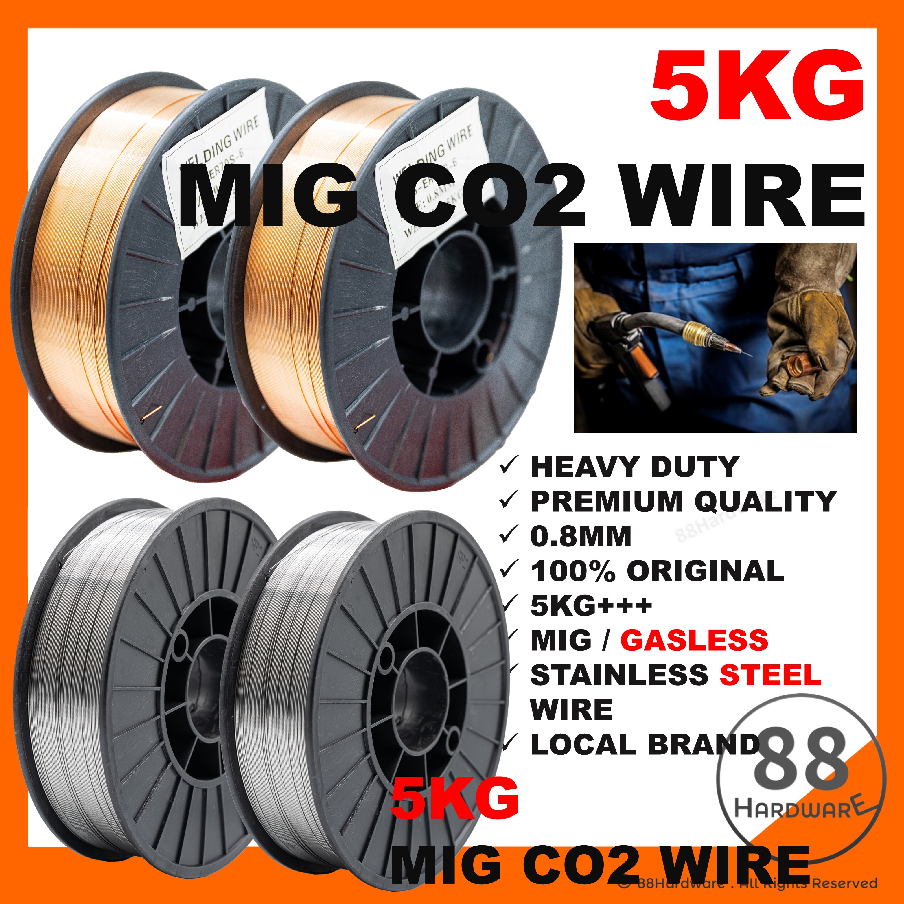 5KG 0.8mm Co2 mig welding wire / mig wire / welding wire / mig wire 5kg ...