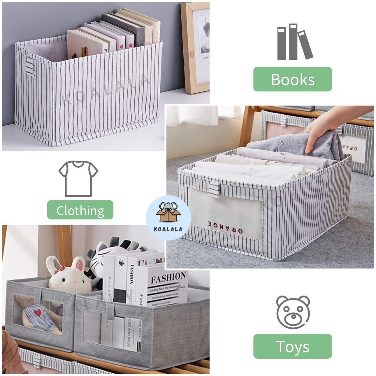 Foldable Clothes Organiser Cloth Storage Box Clothes Organizer Wardrobe ...
