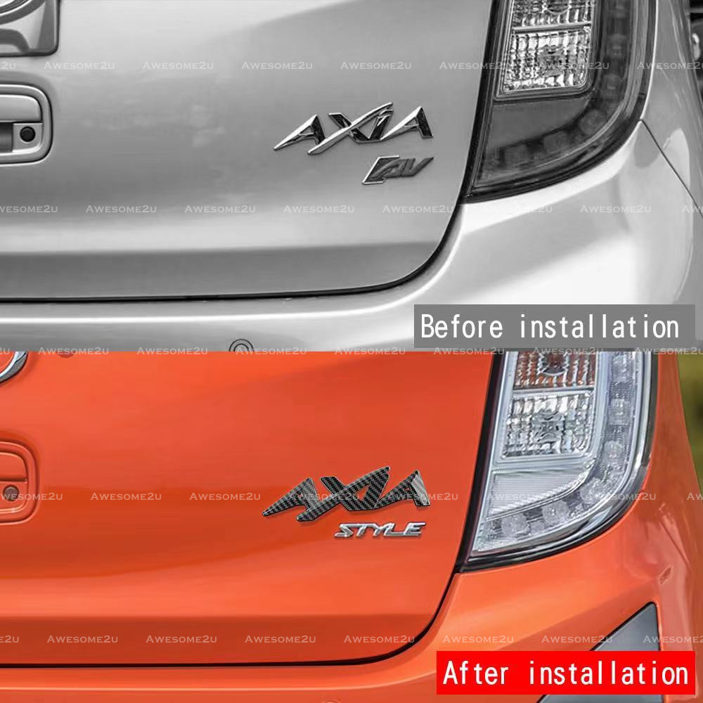 Awesome2u Perodua Axia Old 2014-2022 Logo Emblem Frame Cover Rear Axia ...