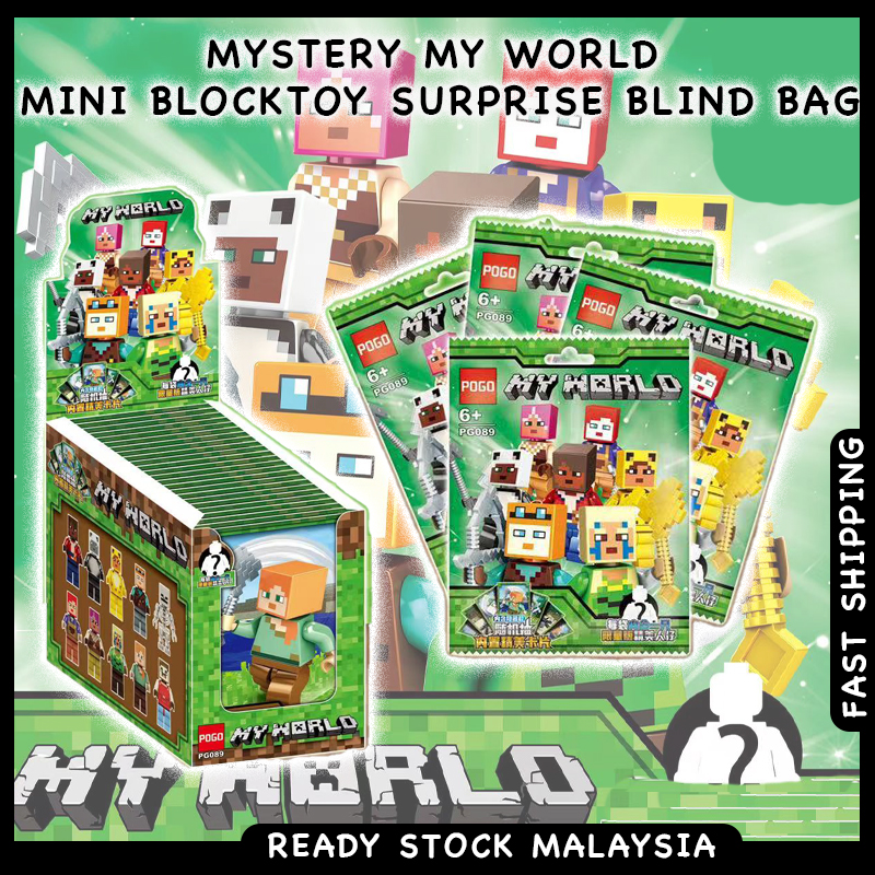 PG Mystery Minecraft My World Mini Block Toy Minifigure Surprise Blind ...