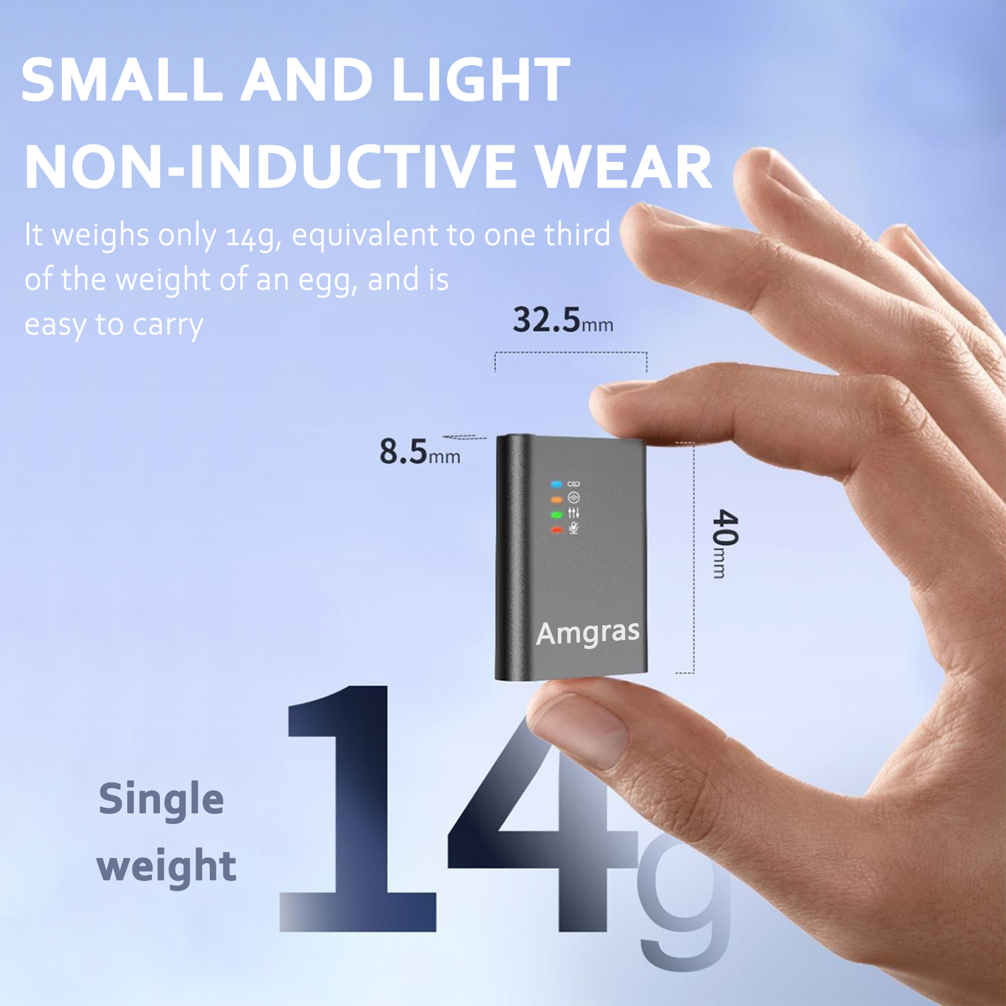 Amgras SoundMeta Ⅱ Pro Portable Noise-Cancelling Microphone for Sing ...