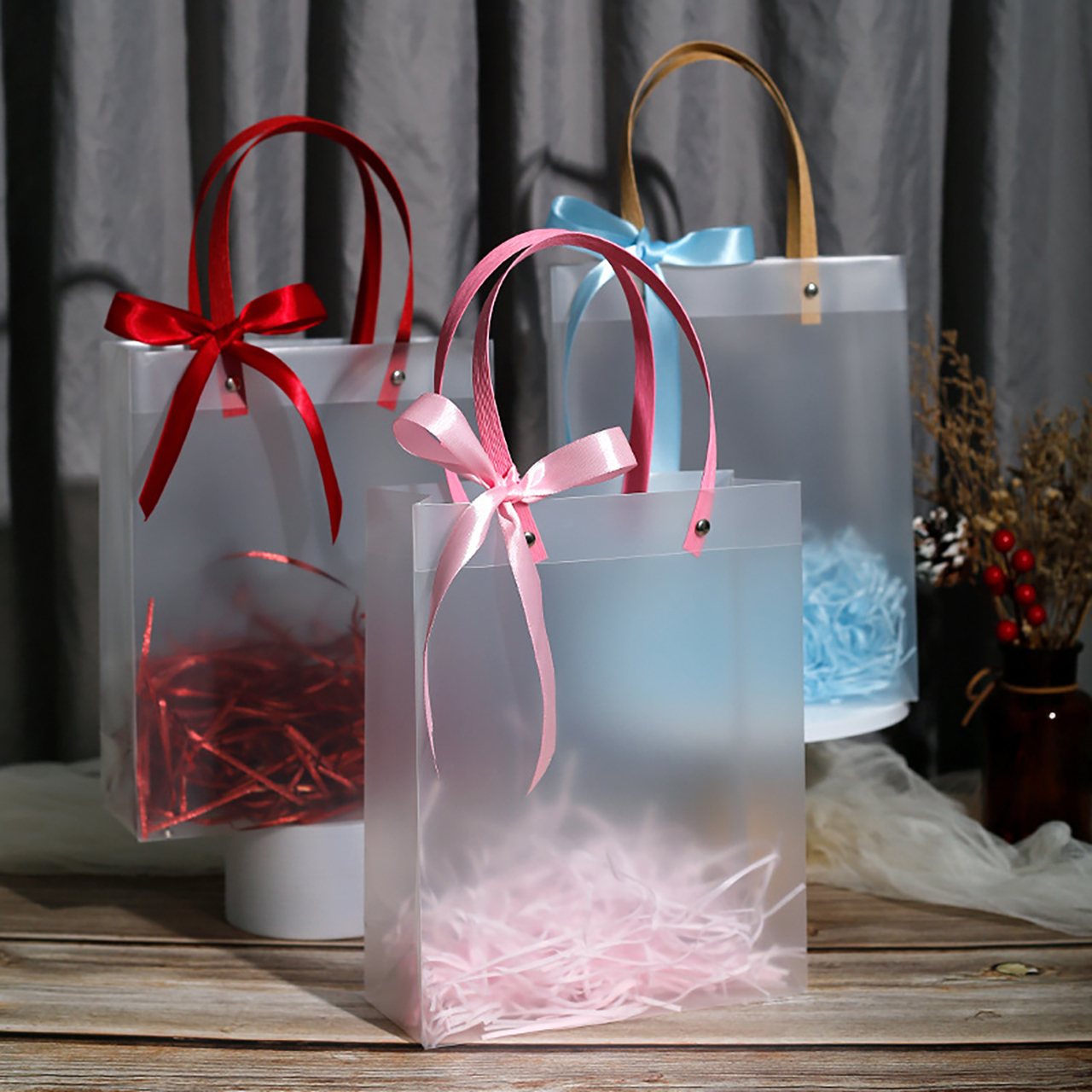 EPANDA Plastic Goodies Bag Wedding Plastic Doorgift Bag Transparent ...