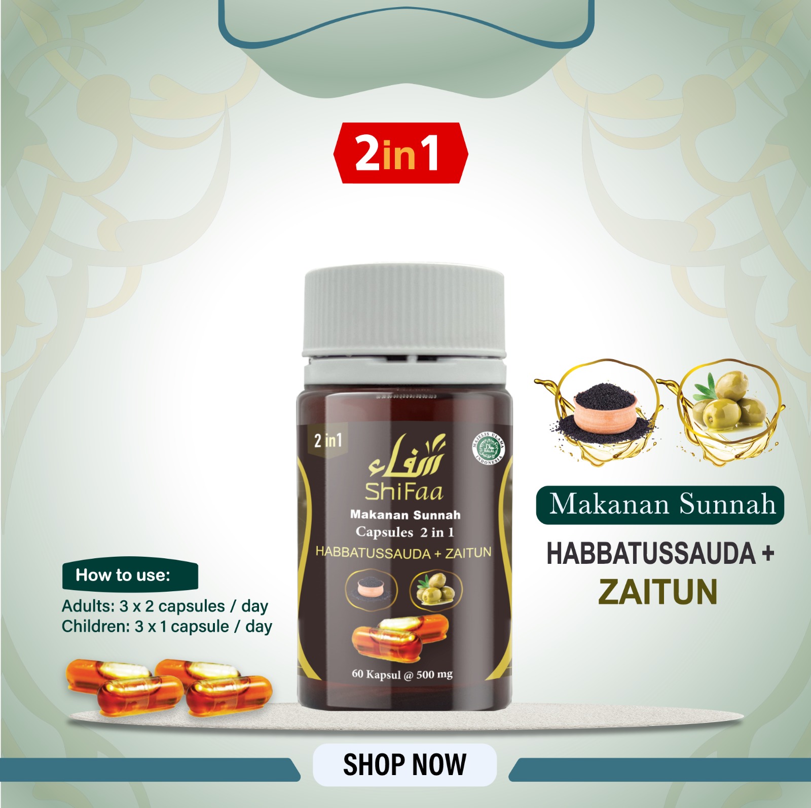 Shifaa Black Seed Capsule | Minyak Habbatus Sauda Kapsul | Shifaa ...