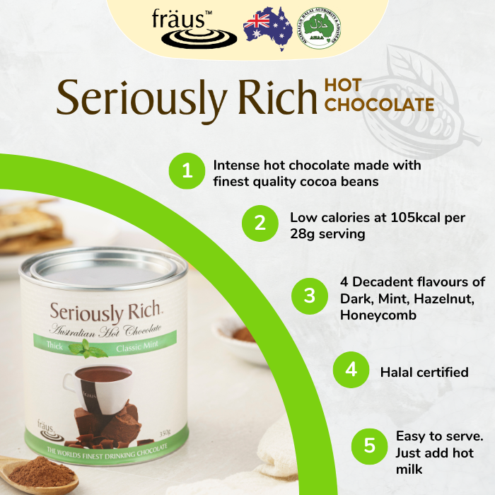 Fraus Seriously Rich Mint Australian Hot Chocolate Drink Powder Cocoa ...