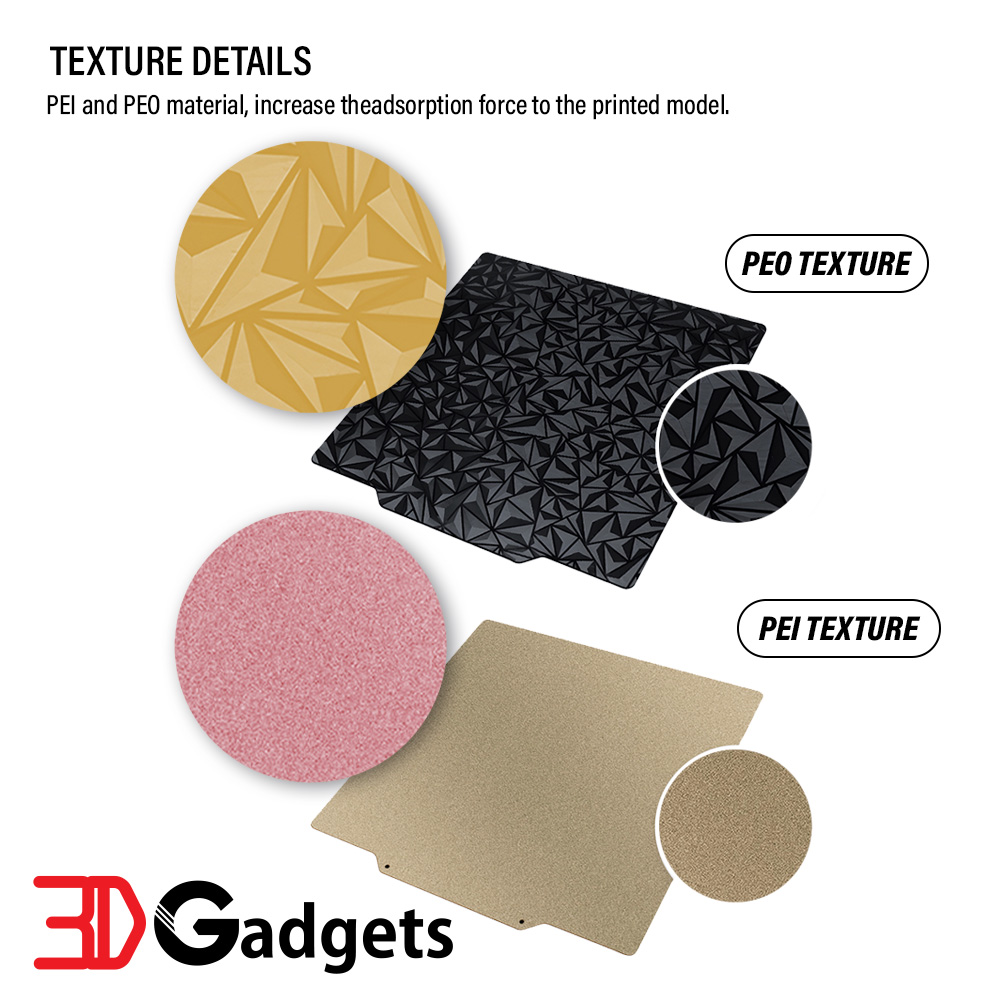 Double Sided Texture PEI + PET / PEI + PEO Magnetic Steel Sheet Build ...