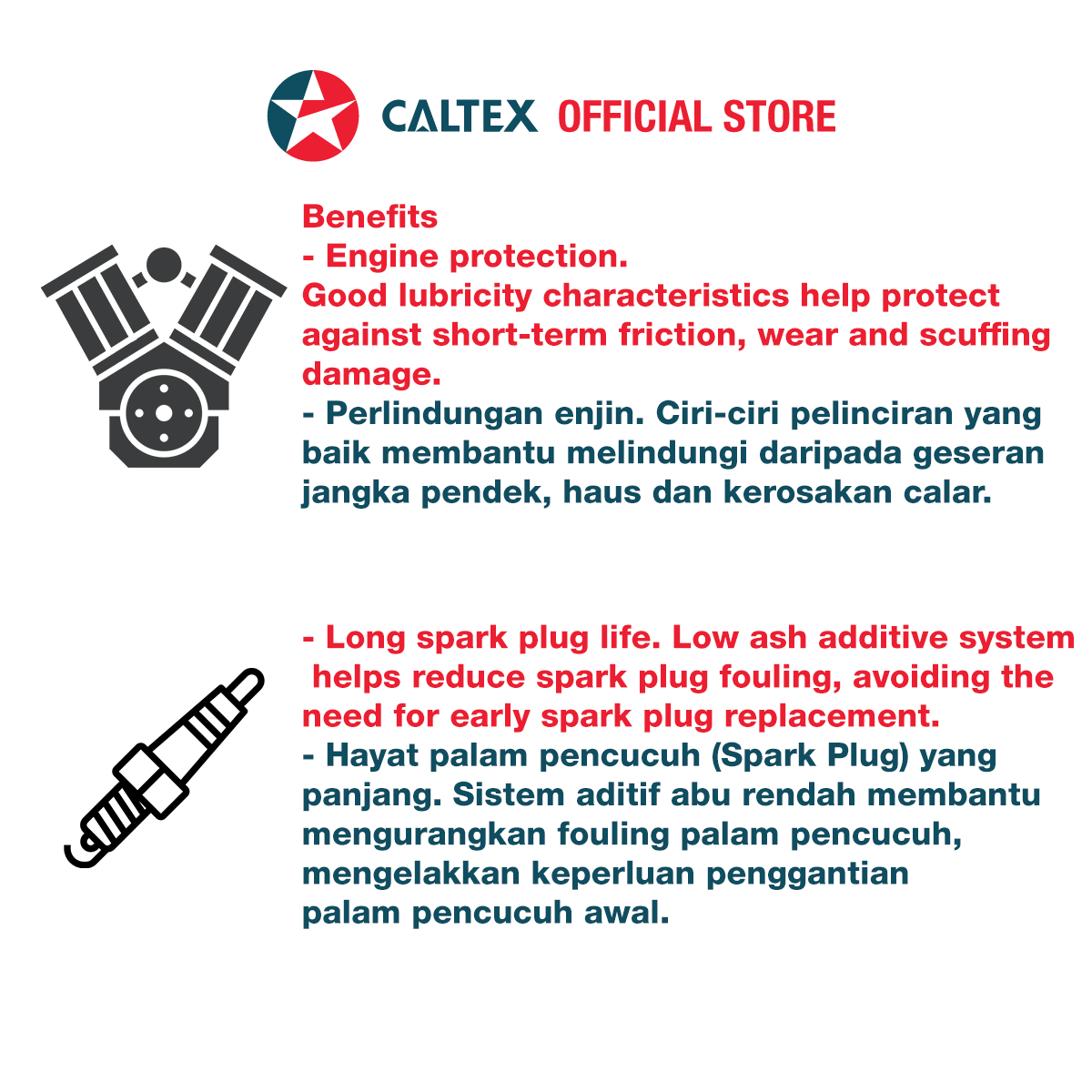 [3 bottles] CALTEX Plus 2T (200ml) - 2T WANGI KURANG ASAP FOR all types ...
