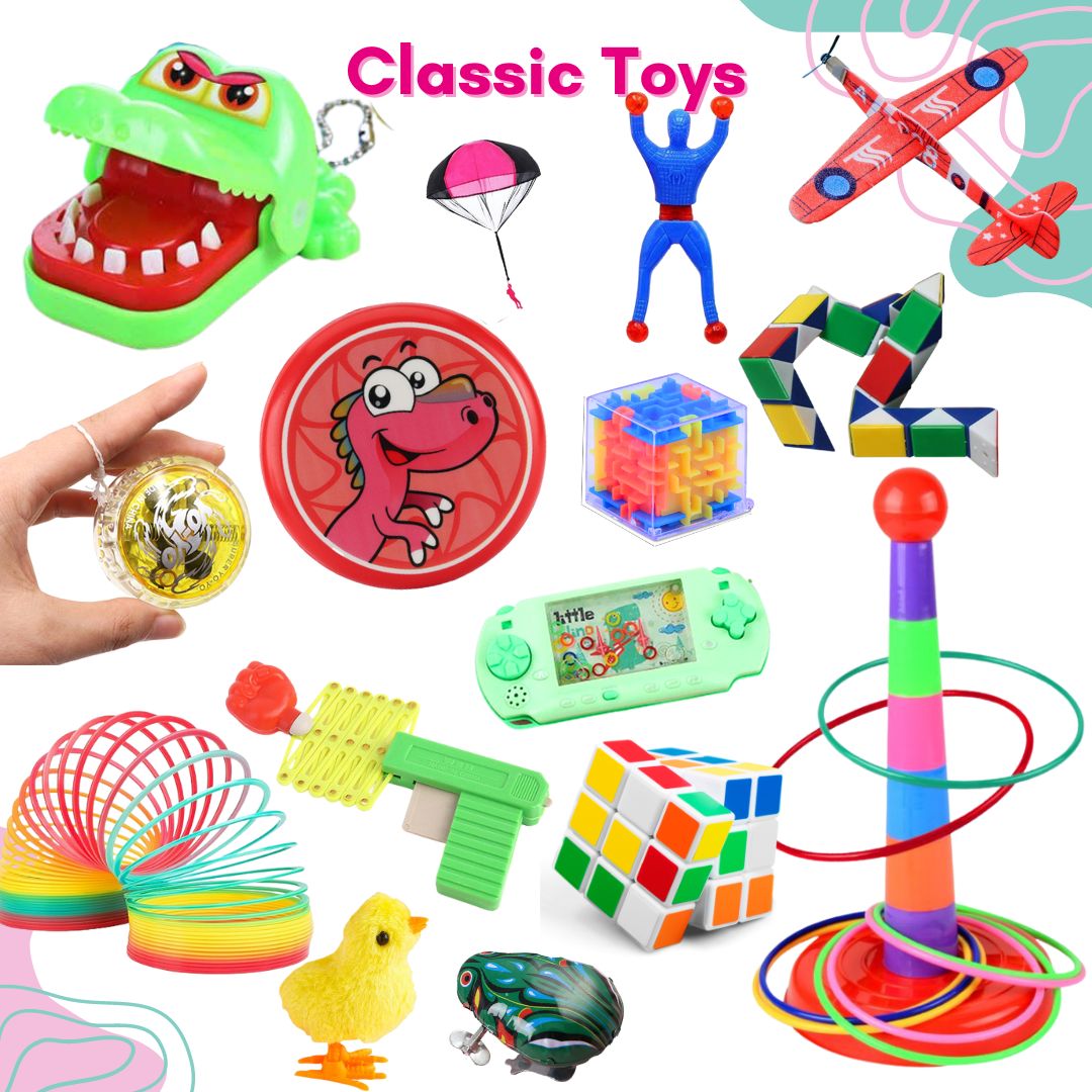 Boo&Bub Classic childhood toys retro foam plane glider rubik tetris ...