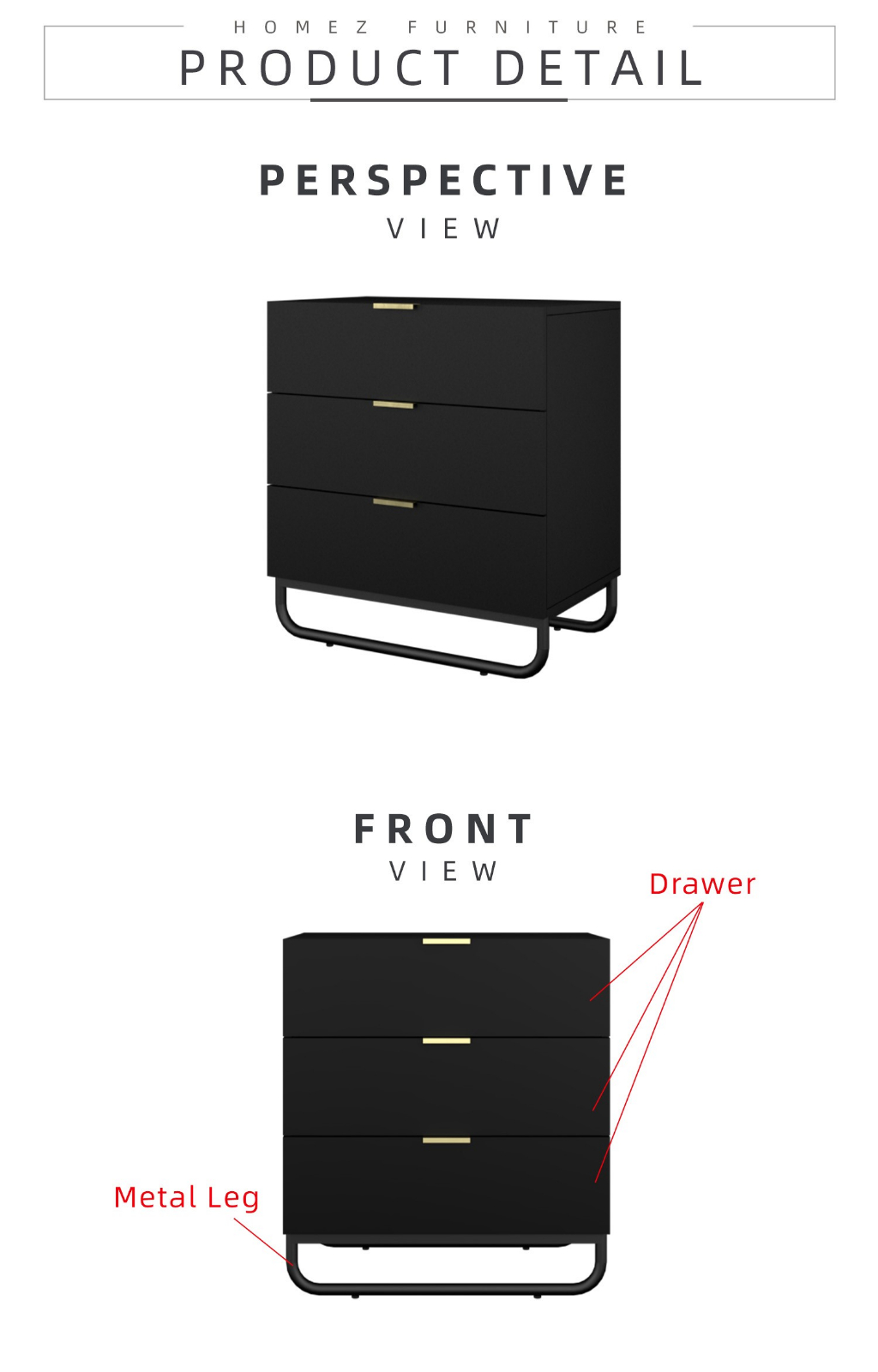 [FREE Shipping] Homez Bestar Series 2.3FT Chest Drawer Storage Cabinet ...